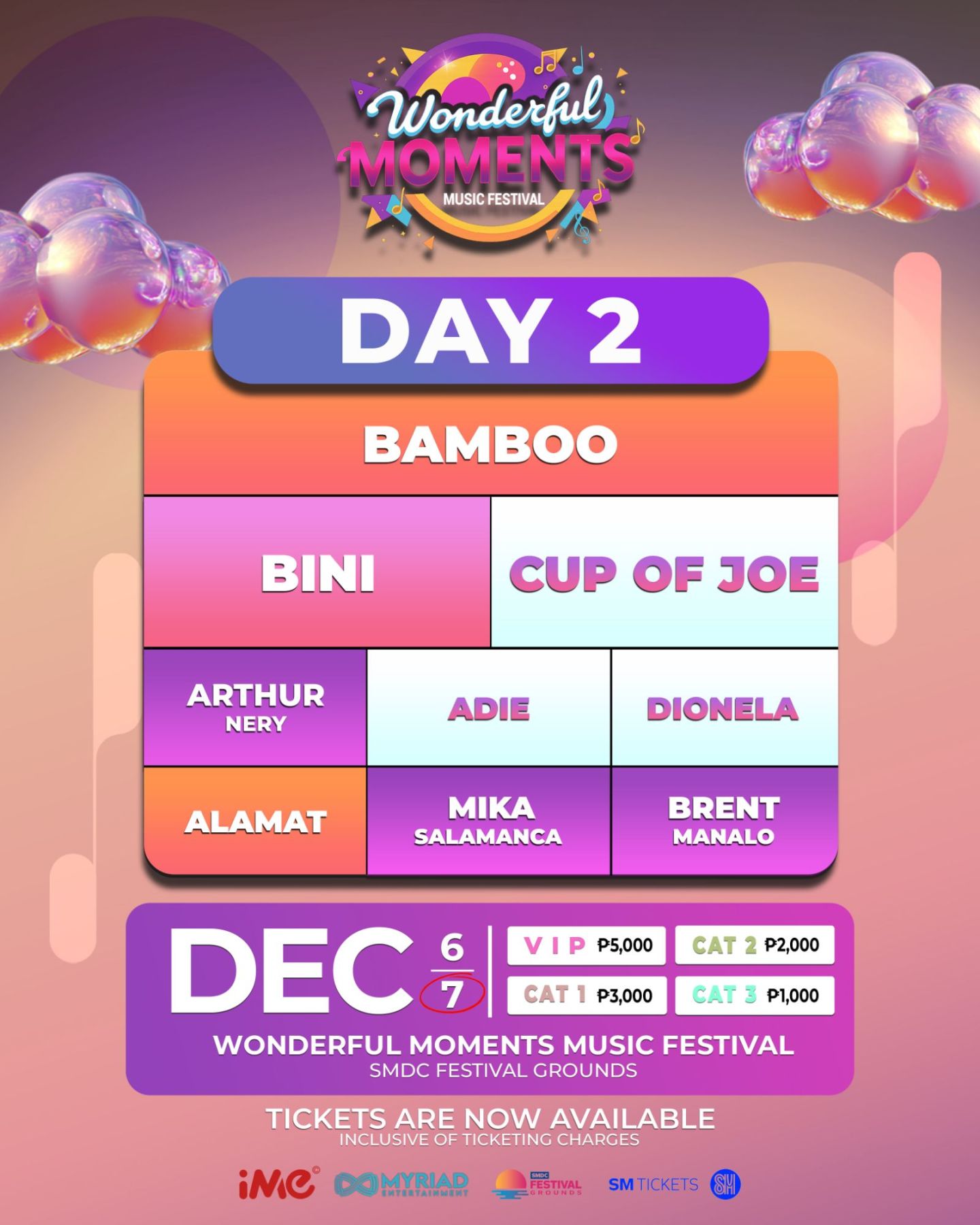BINI, Ely Buendia, Bamboo, and More Headline the “WONDERFUL MOMENTS ...